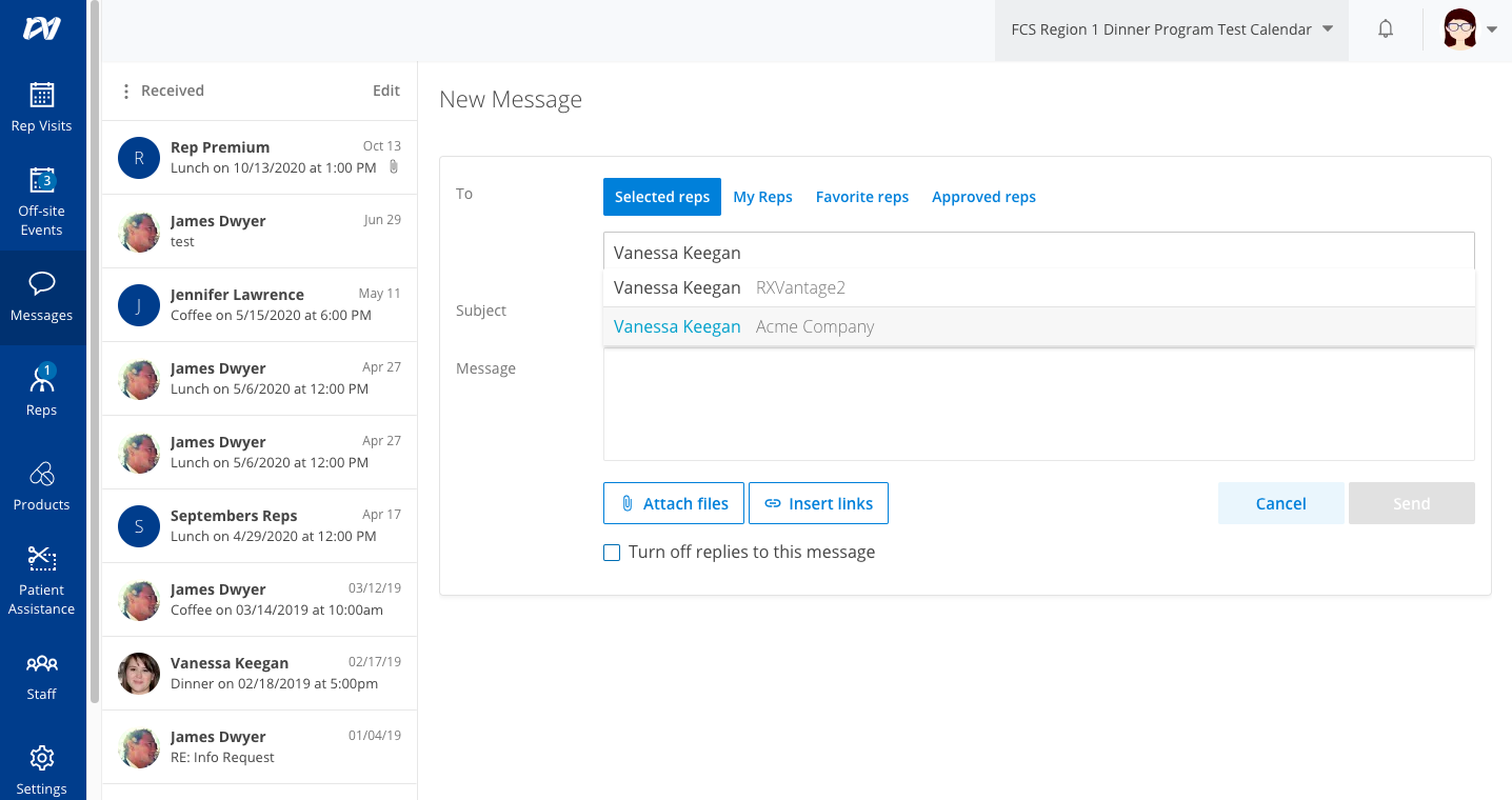RxV Tips: Message Reps Individually or in Groups - RxVantage